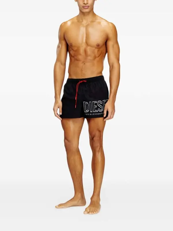 DIESEL® Logo Swim Shorts - Black