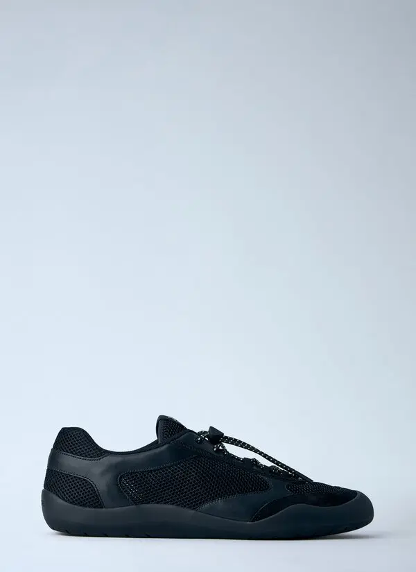 Prada Speedrock Mesh Panel Sneakers - Black