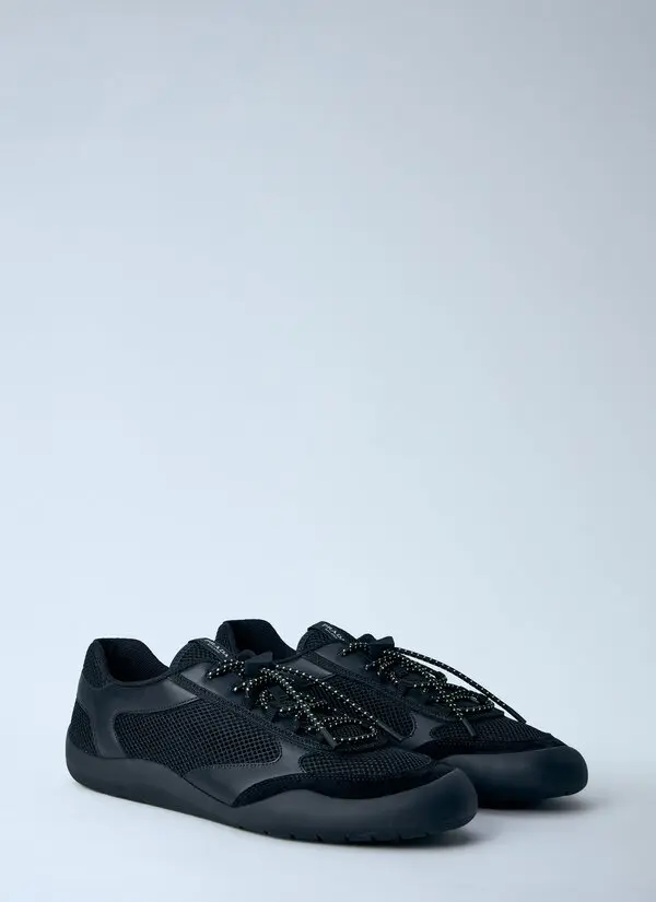 Prada Speedrock Mesh Panel Sneakers - Black