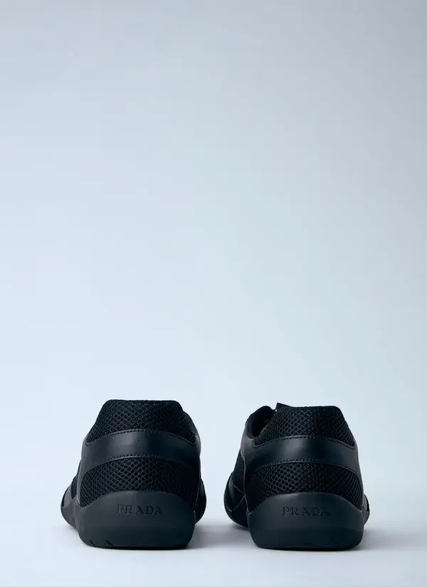 Prada Speedrock Mesh Panel Sneakers - Black