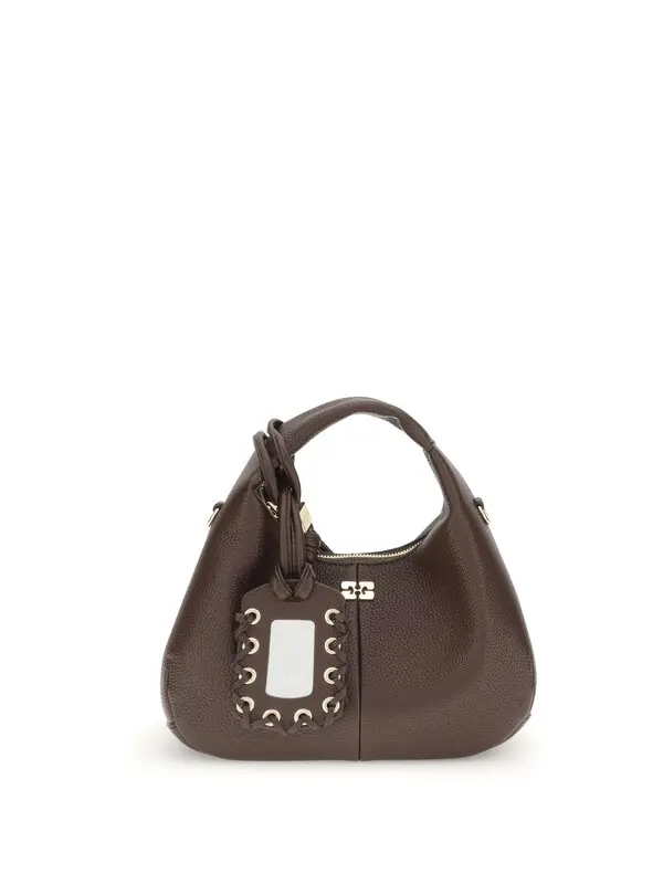 GANNI Hobo Mini Handbag - Brown