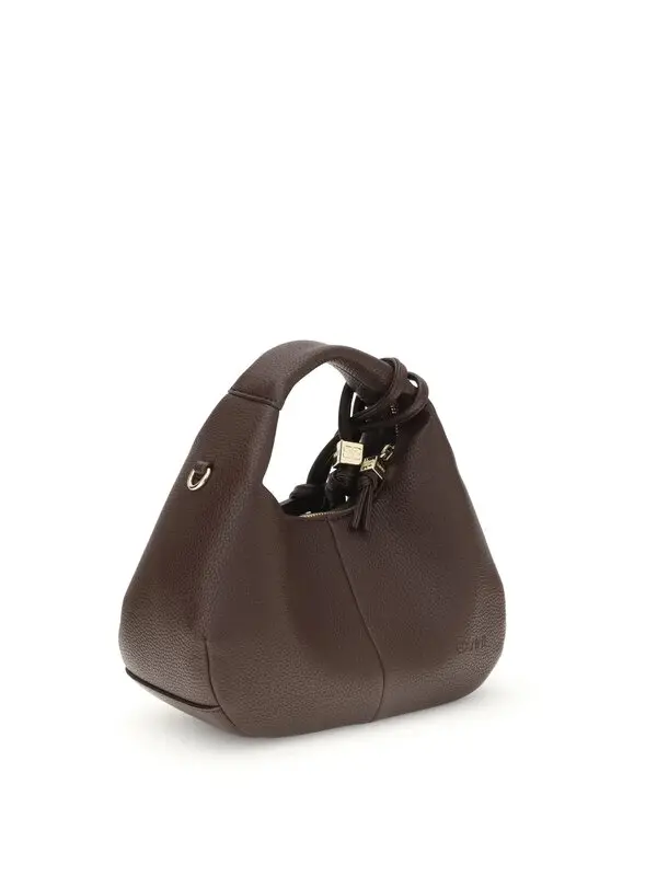 GANNI Hobo Mini Handbag - Brown