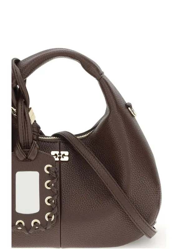 GANNI Hobo Mini Handbag - Brown