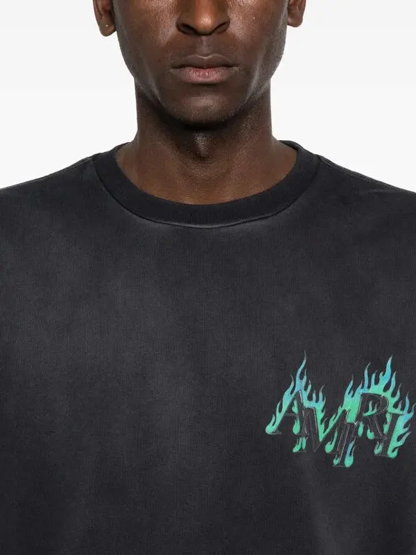 Amiri Crew-neck, Short-sleeved T-shirt - Black