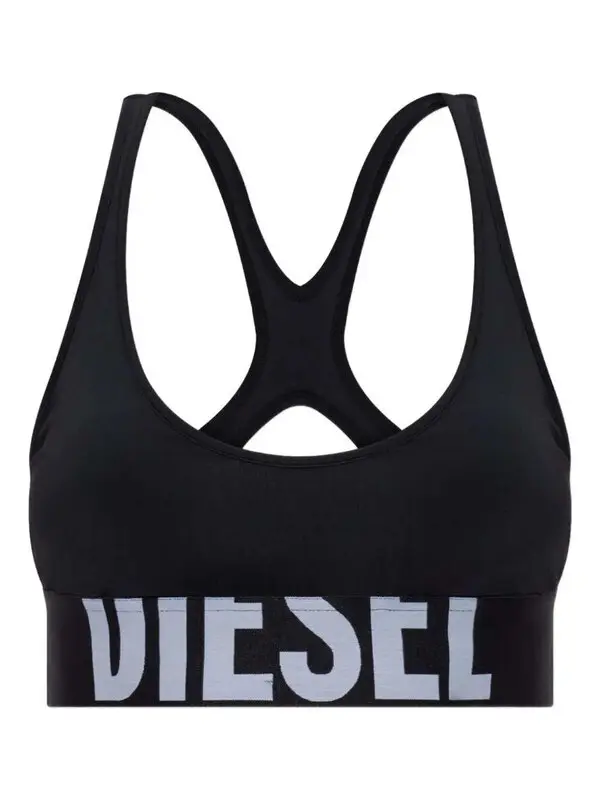 DIESEL® Allison-d-pop Logo Sports Bra - Black