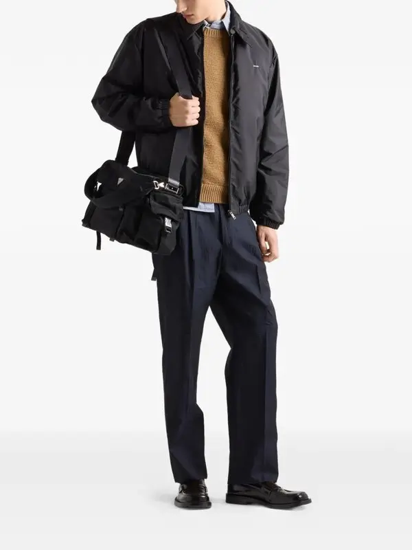 Prada Washed Gabardine Vintage-effect Shirt - Blue