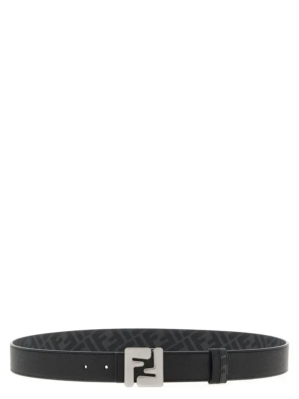 Fendi Squared Ff Reversible Belt - Multicolor