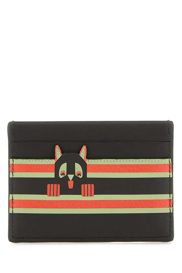 Loewe Dark Leather Card Holder - Brown