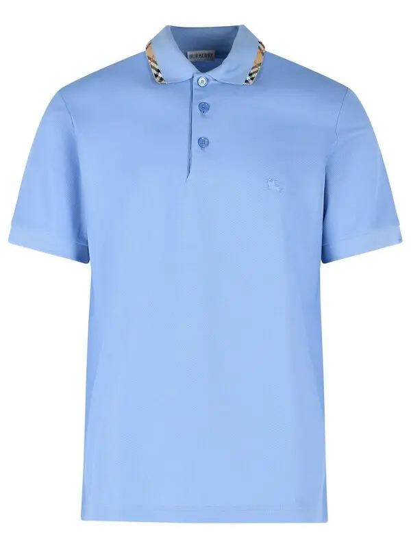 Burberry Eddie' Polo Shirt In Light Cotton