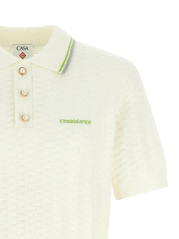 Casablanca Tennisbouclé Polo Shirt