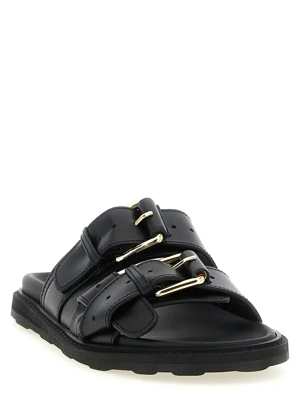 Moschino Double Strap Flatform Sandals