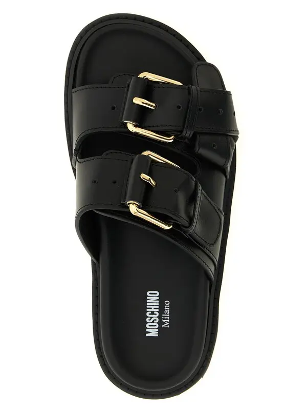Moschino Double Strap Flatform Sandals