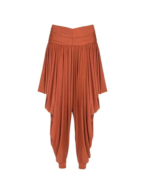 Balmain Tapered Pleated Trousers - Red