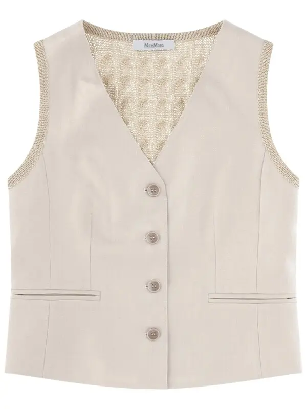 Max Mara Linen Gilet - Cream