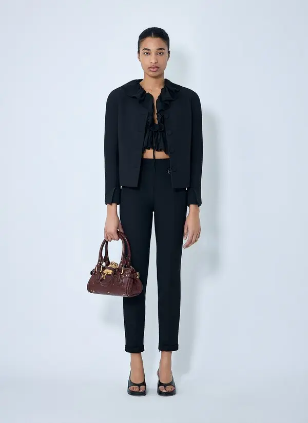 Chloé Collarless Fitted Jacket - Black