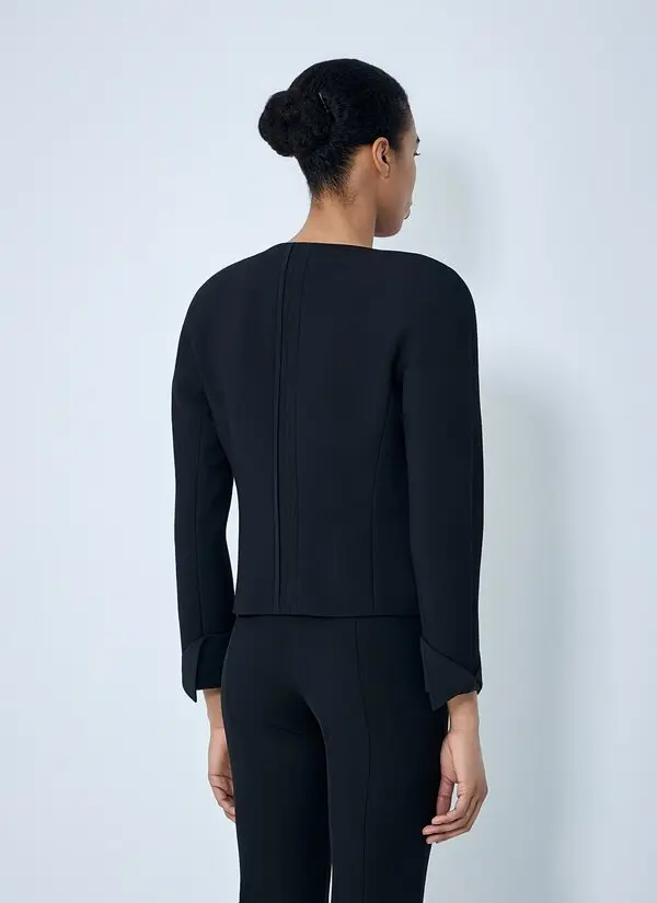 Chloé Collarless Fitted Jacket - Black
