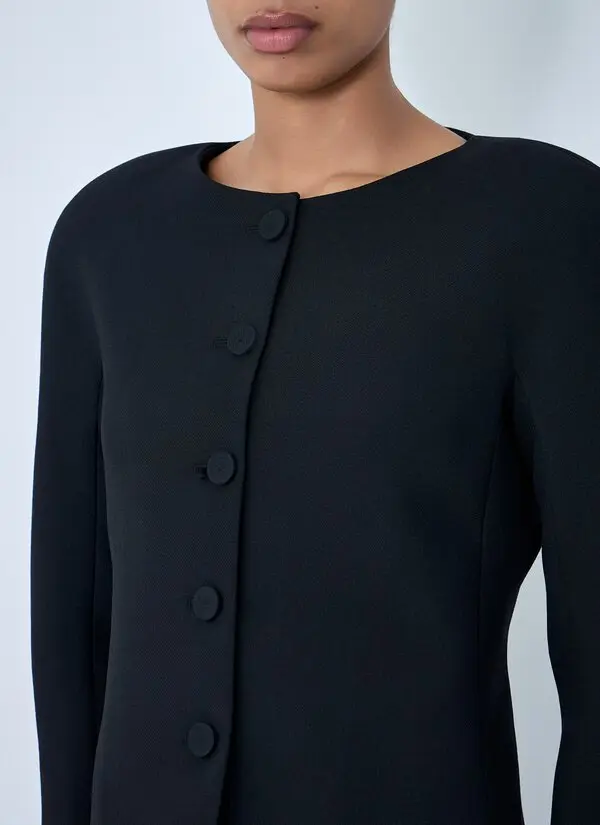 Chloé Collarless Fitted Jacket - Black
