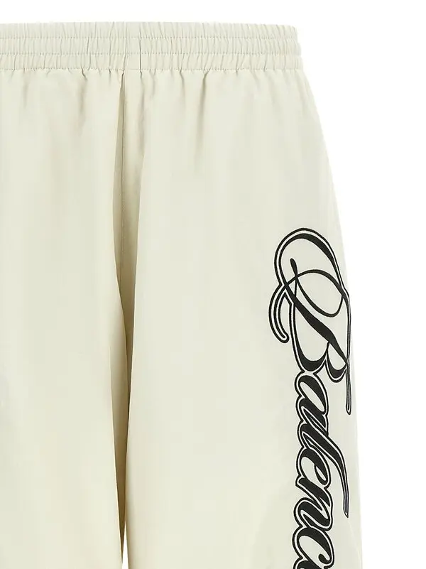 Balenciaga Cursive Embroidered Reversible Pants