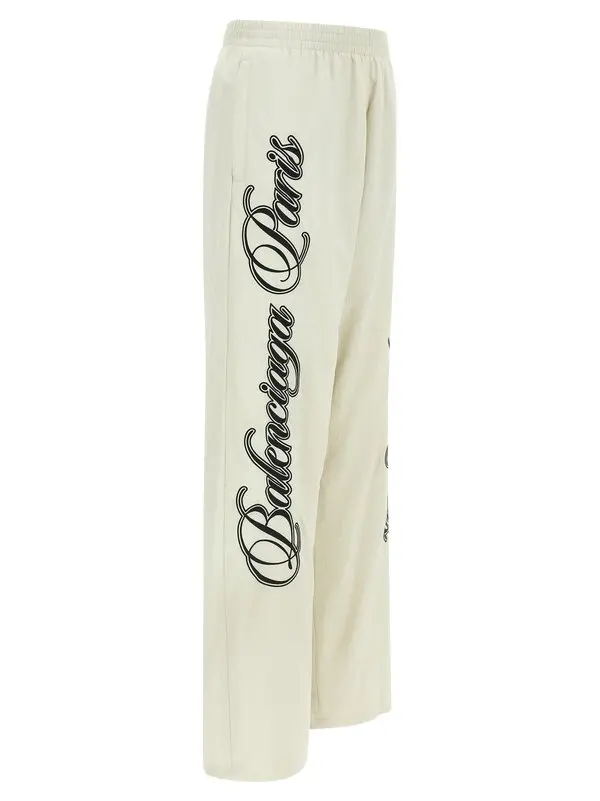Balenciaga Cursive Embroidered Reversible Pants