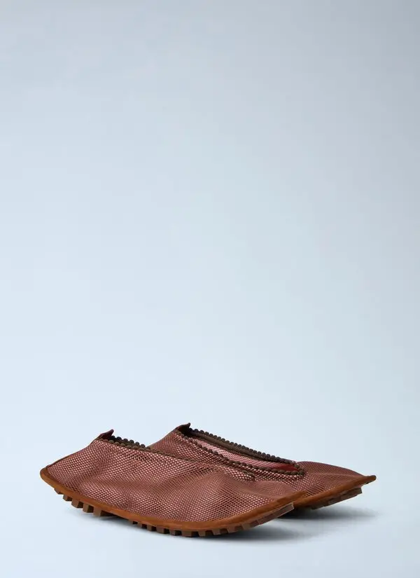 KIKO KOSTADINOV Ramberg Slip-on Ballerinas With Textured Sole - Brown