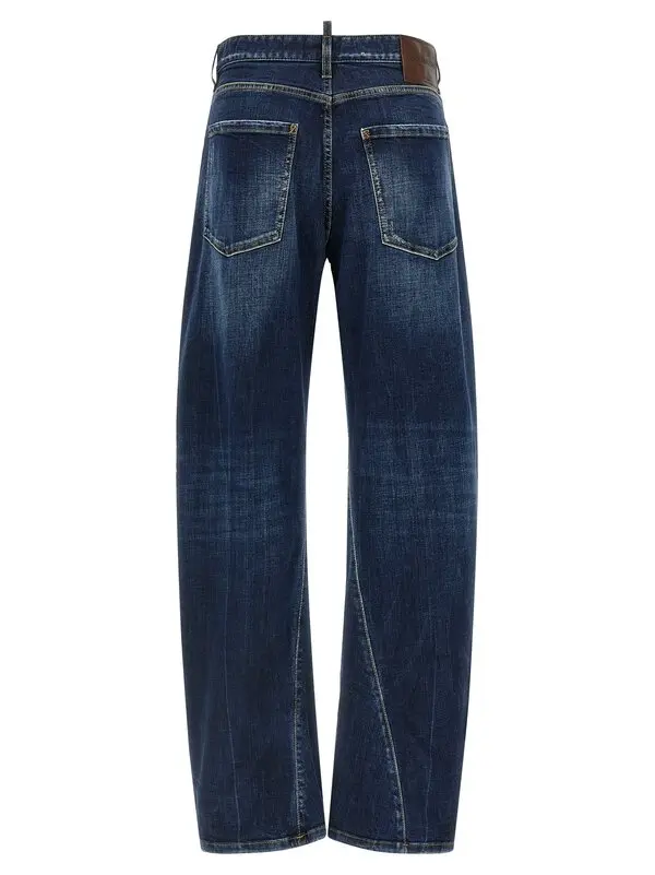 Dsquared2 Loose Twist Jeans With Distressed Details