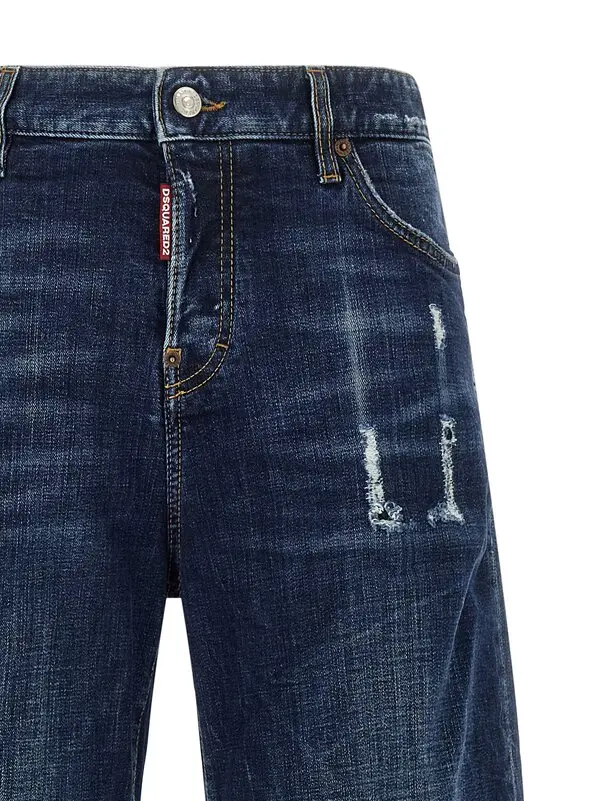 Dsquared2 Loose Twist Jeans With Distressed Details
