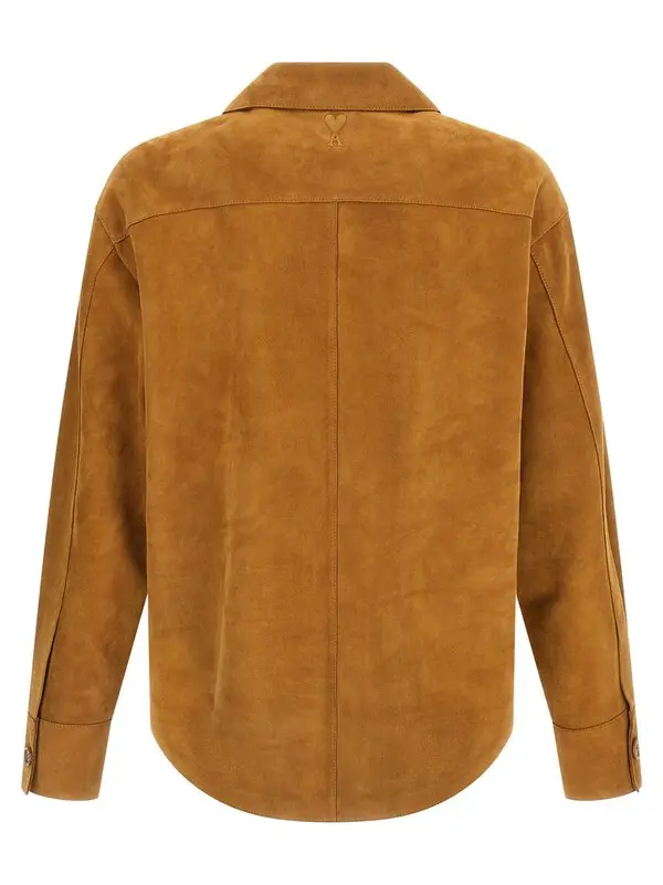 AMI Paris De Coeur' Overshirt - Brown