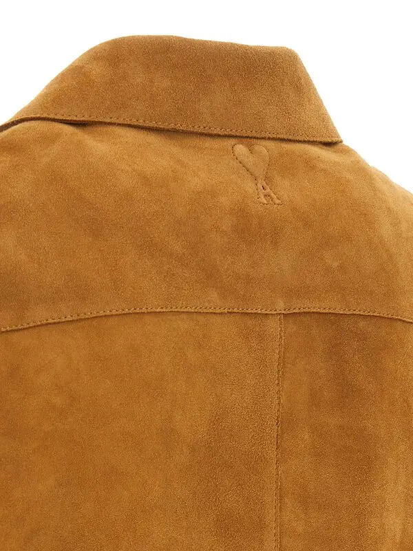 AMI Paris De Coeur' Overshirt - Brown
