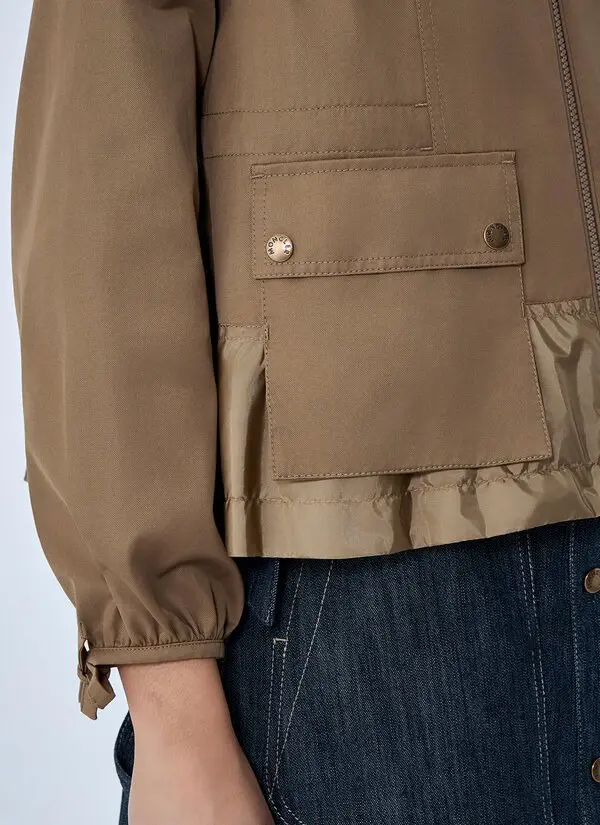 Moncler Adenium Hooded Jacket With Drawstring Details - Green