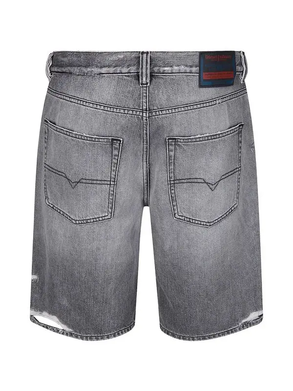 DIESEL® Distressed Denim Shorts - Gray