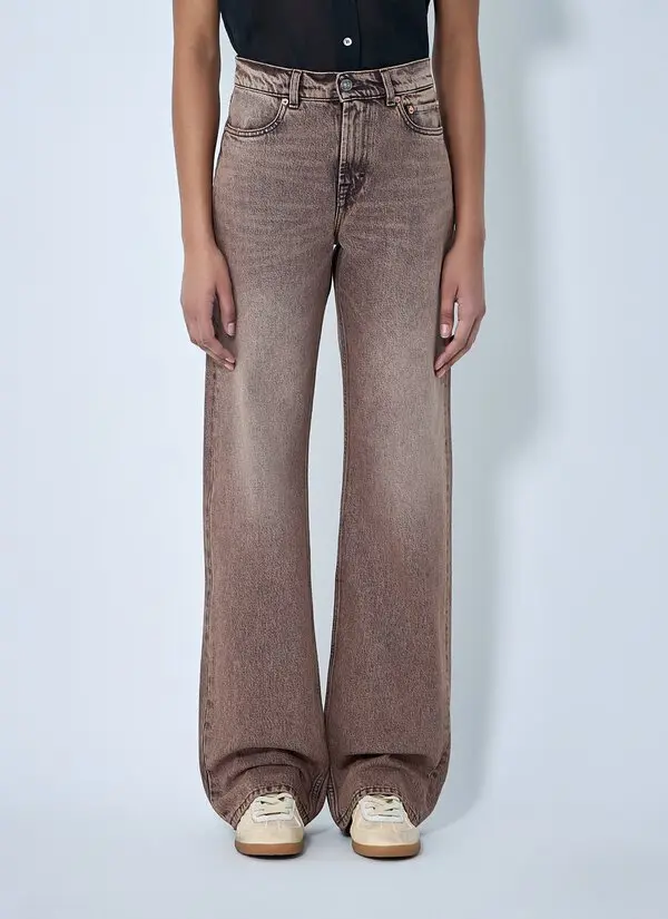 Our Legacy High Rise Wide-leg Jeans - Brown