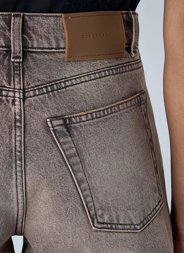 Our Legacy High Rise Wide-leg Jeans - Brown