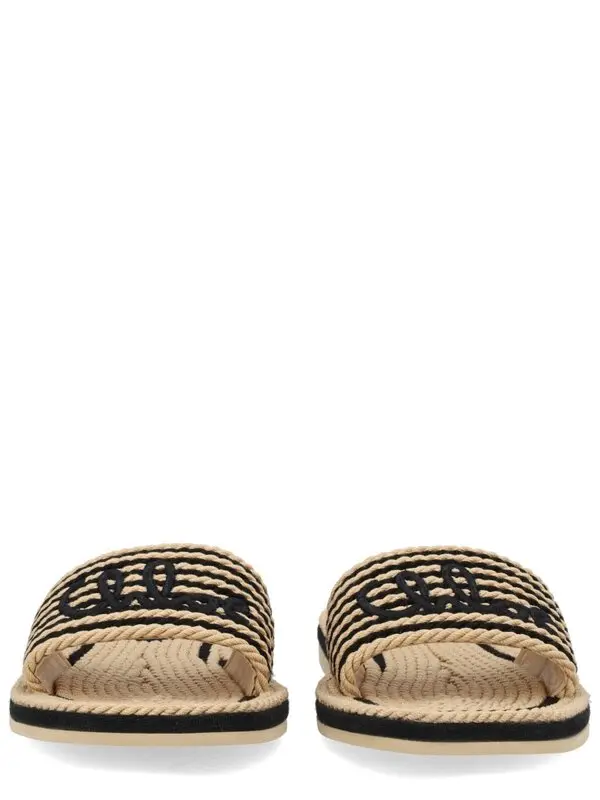 Chloé Woven Slides - Black