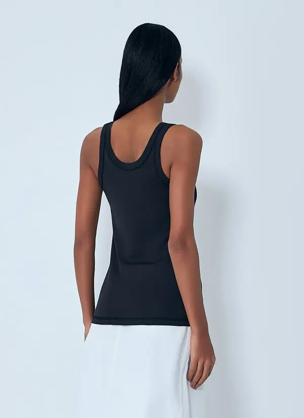 LEMAIRE Ribbed Cotton Racerback Tank - Black
