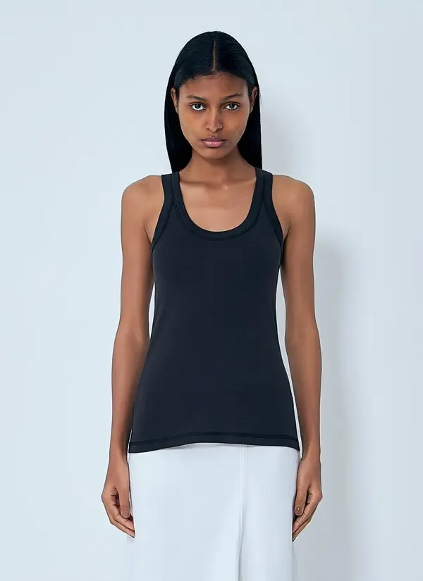 LEMAIRE Ribbed Cotton Racerback Tank - Black