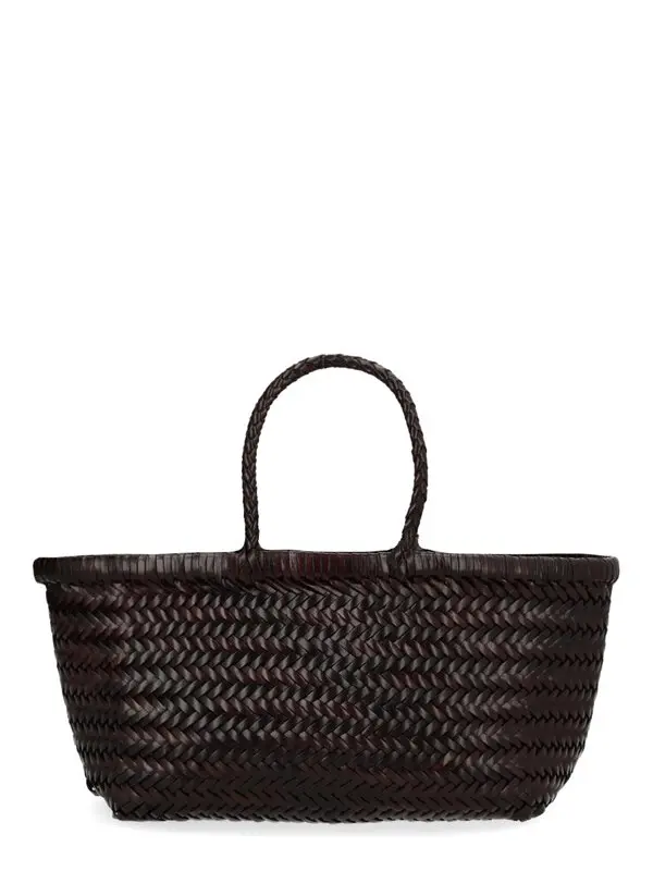 Dragon Diffusion Small Woven Leather Tote Bag - Brown