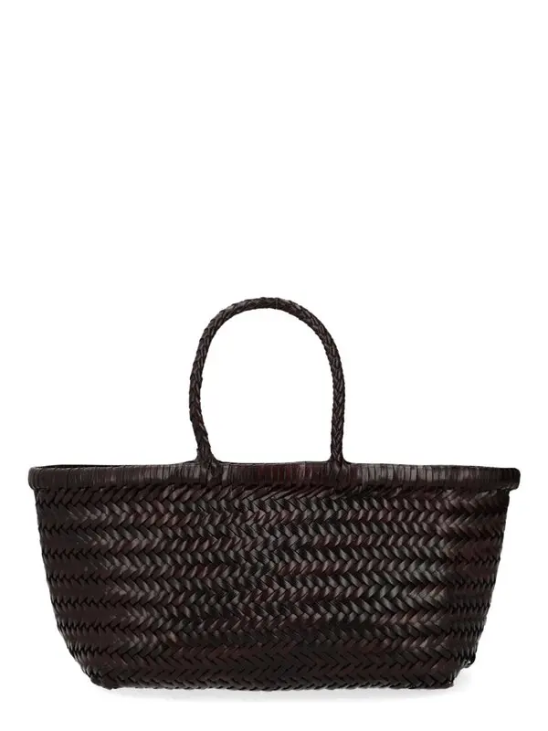 Dragon Diffusion Small Woven Leather Tote Bag - Brown