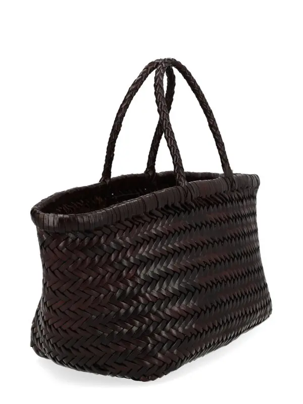 Dragon Diffusion Small Woven Leather Tote Bag - Brown