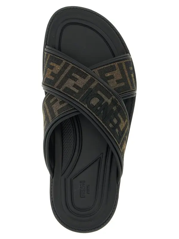 Fendi Logo Jacquard Slides