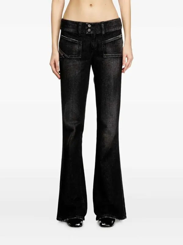 DIESEL® D-hush 09n50 Appliqué Jeans - Black
