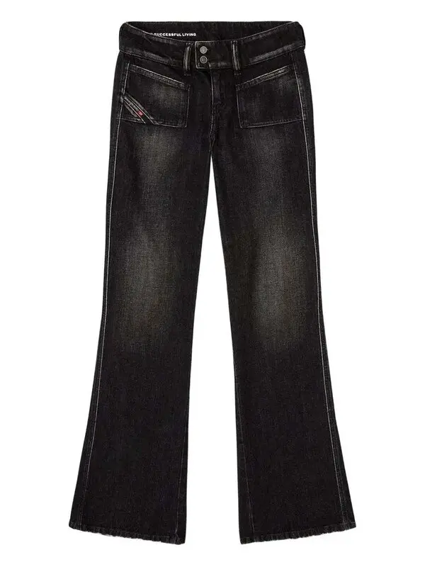 DIESEL® D-hush 09n50 Appliqué Jeans - Black