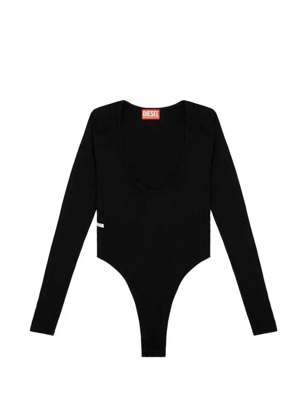 DIESEL® Ribbed T-bodysuit - Black