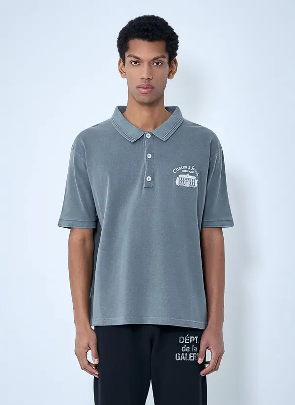 GALLERY DEPT. Embroidered Polo Shirt - Gray