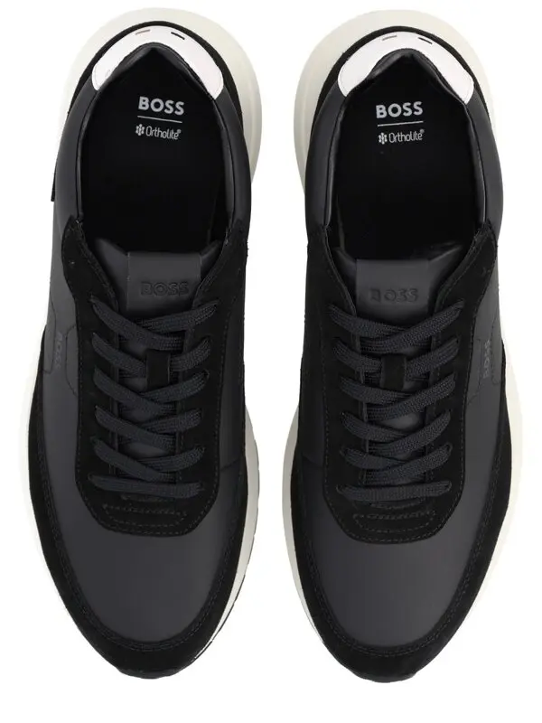 BOSS Vinston Leather Sneakers - Black