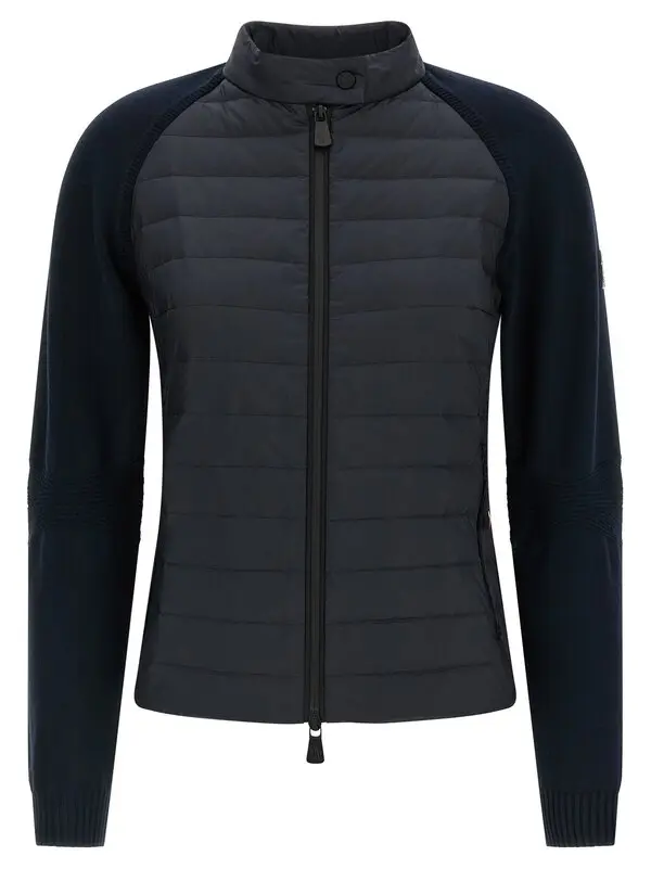 Moncler Quilted Padded Cardigan - Blue