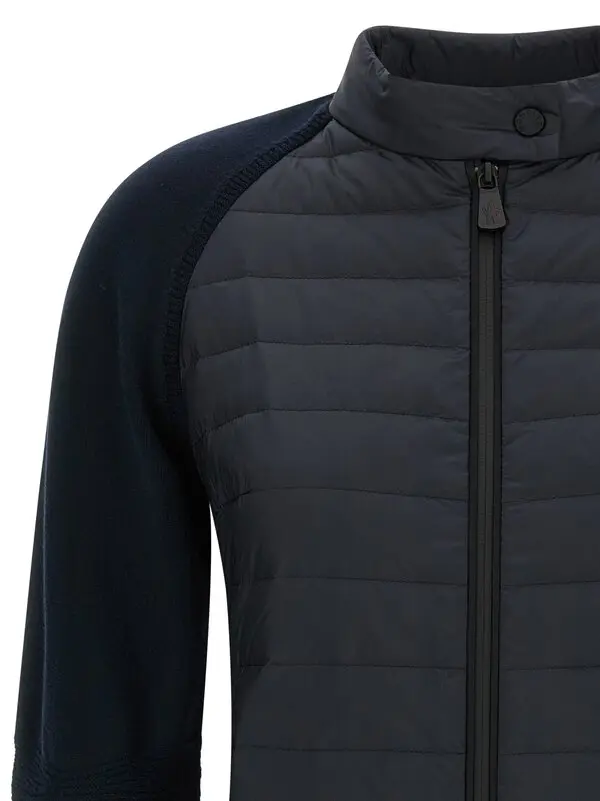 Moncler Quilted Padded Cardigan - Blue