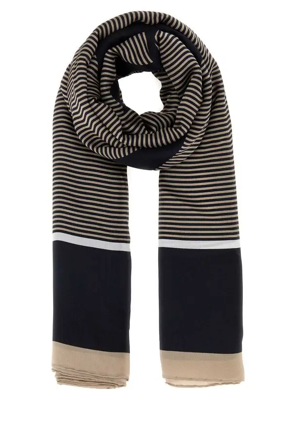 Saint Laurent Embroidered Silk Foulard - Multicolor