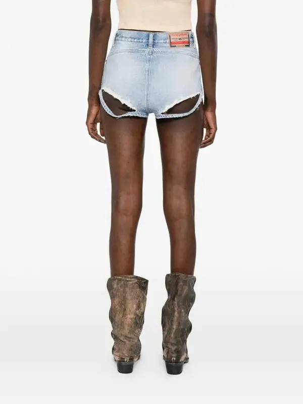 DIESEL® Distressed Denim Shorts - Blue