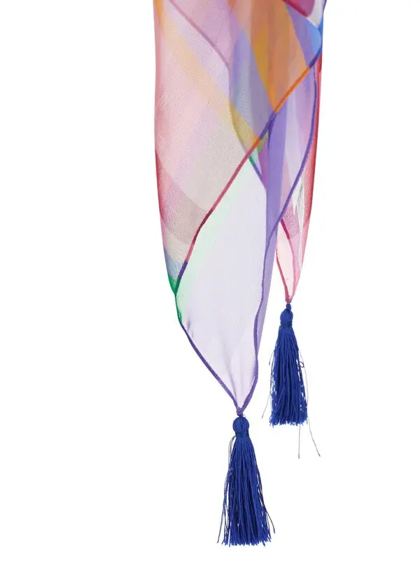 Etro Cape With All-over Print And Tassel Detail - Multicolor