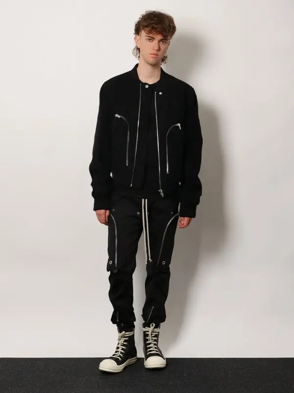 Rick Owens Bauhaus Flight Bomber In Virgin Wool - Multicolor